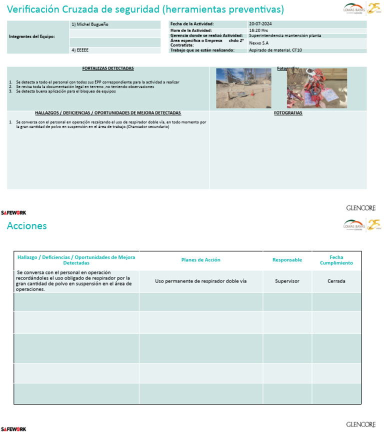Formato Inspecciones Cruzadas | PDF