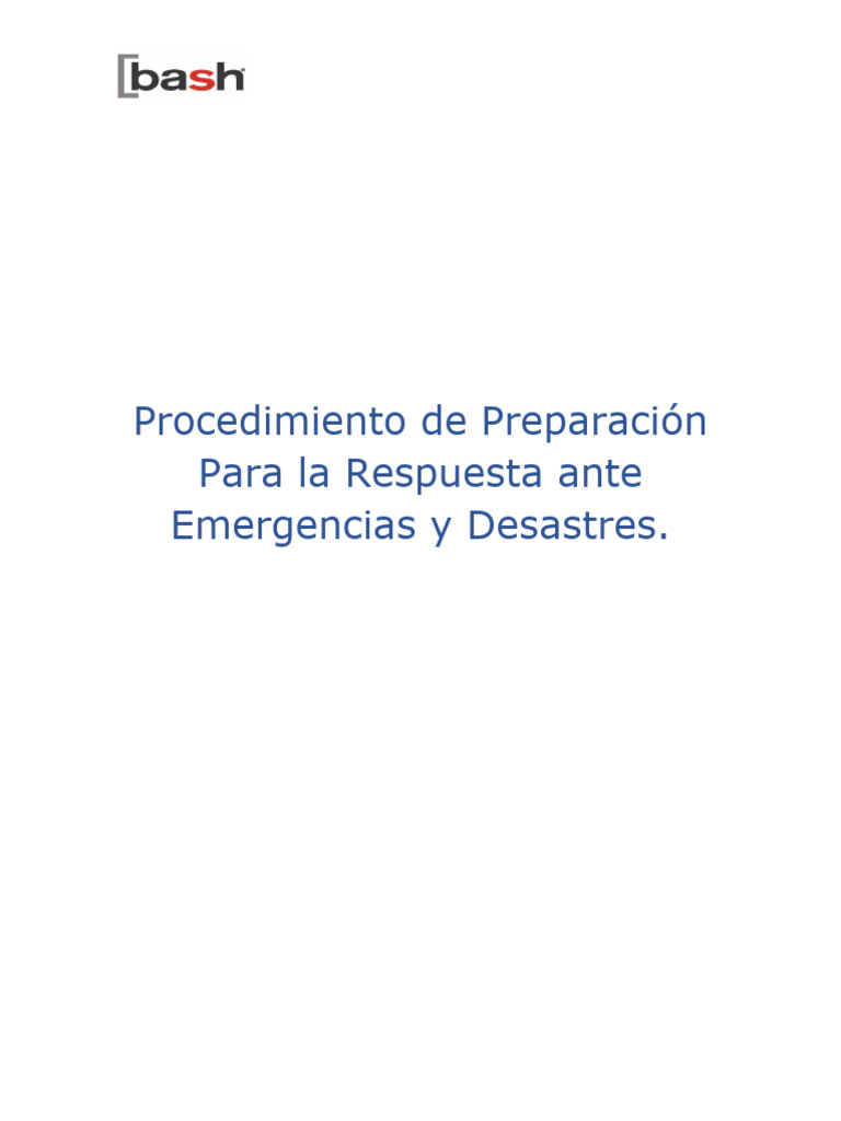 Plan Emegencia BASH OBRA CCU - MAYO 2024 | PDF | Business | Emergencia