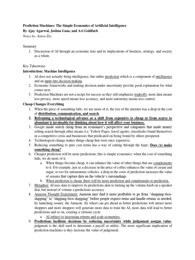 AI Economics for Business Leaders | PDF | Artificial Intelligence ...