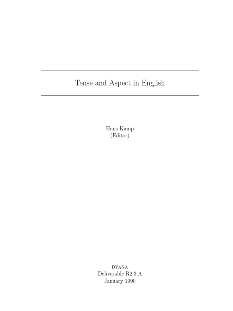 Ogihara (1990) - Tense and Aspect in English | PDF | Truth | Interval (Mathematics)