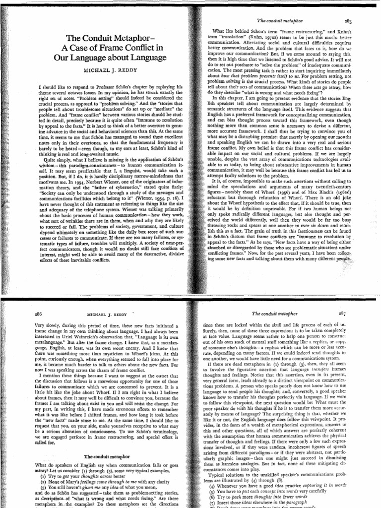 Linguistic Frame Conflicts | PDF | Thought | Communication