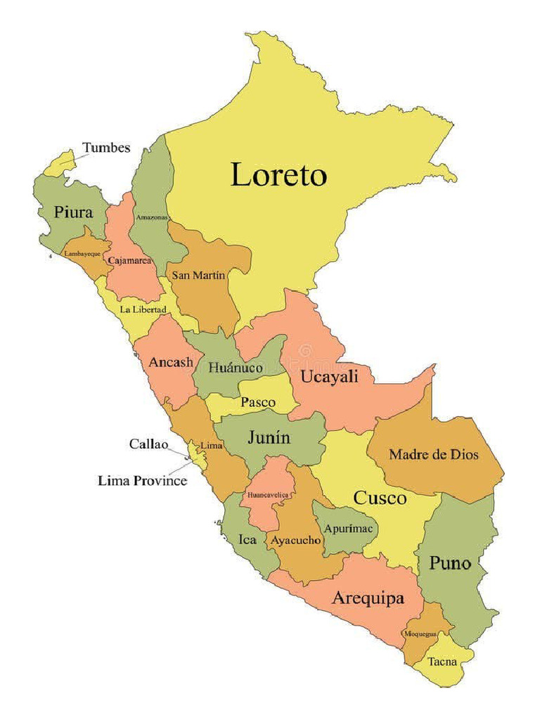 MAPA DEL PERU COLORES | PDF