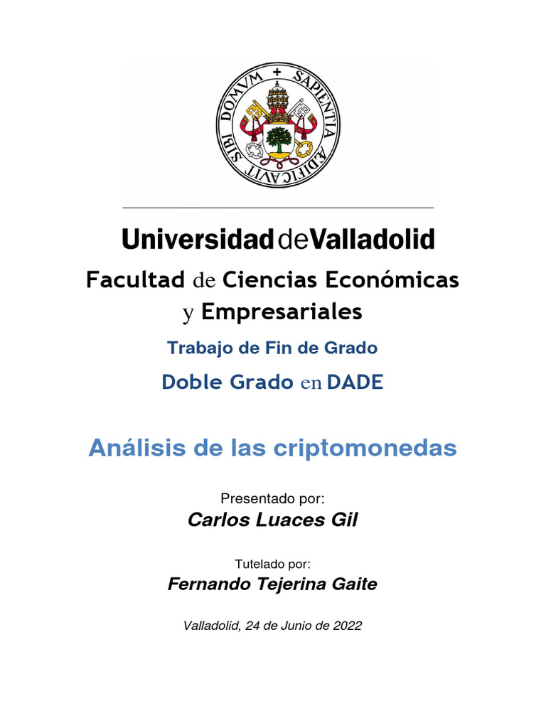 TFG e 1419 | PDF | Criptomoneda | Bitcoin