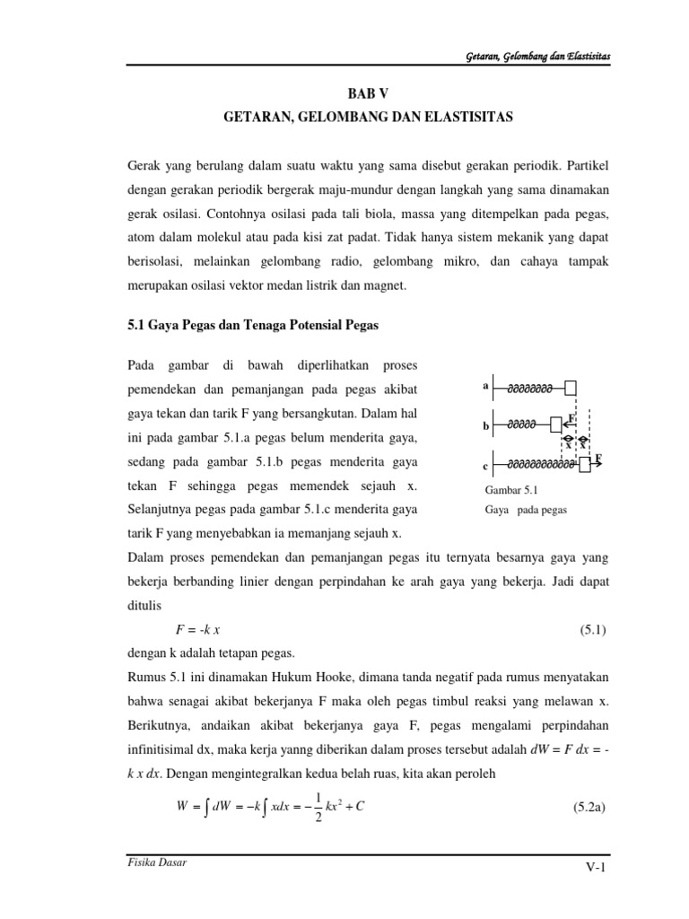 5 - Getaran, Gelombang Dan Elastisitas | PDF | Sains & Matematika