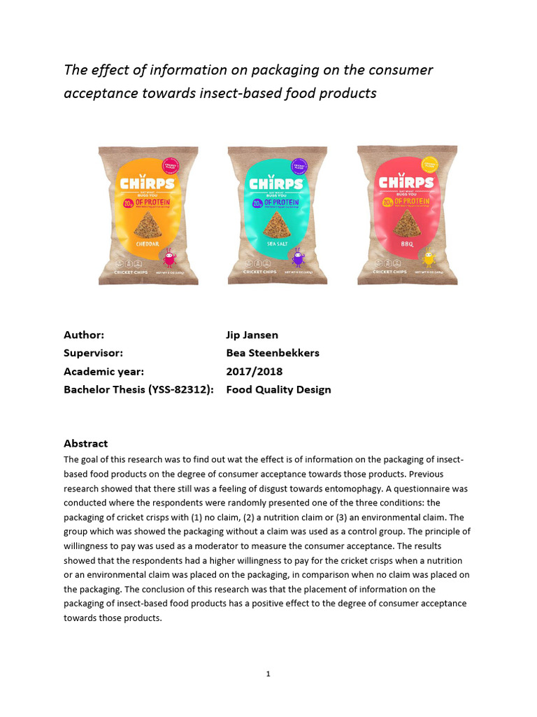 The Effect of Information On Packaging On The Con-Groen Kennisnet 459675 | PDF | Insects ...