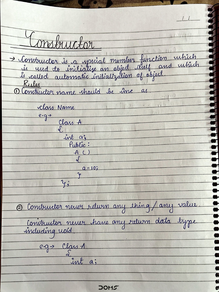 Constructor and Destructor | PDF