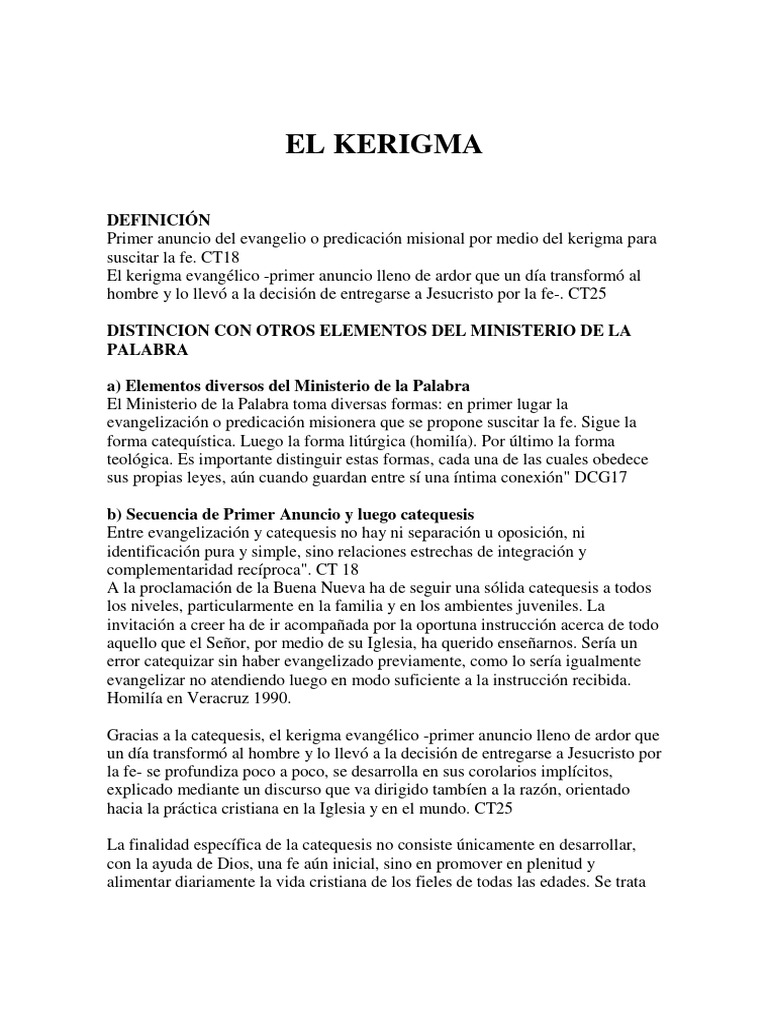 Kerigma 1 | PDF | Cristo (título) | Salvación