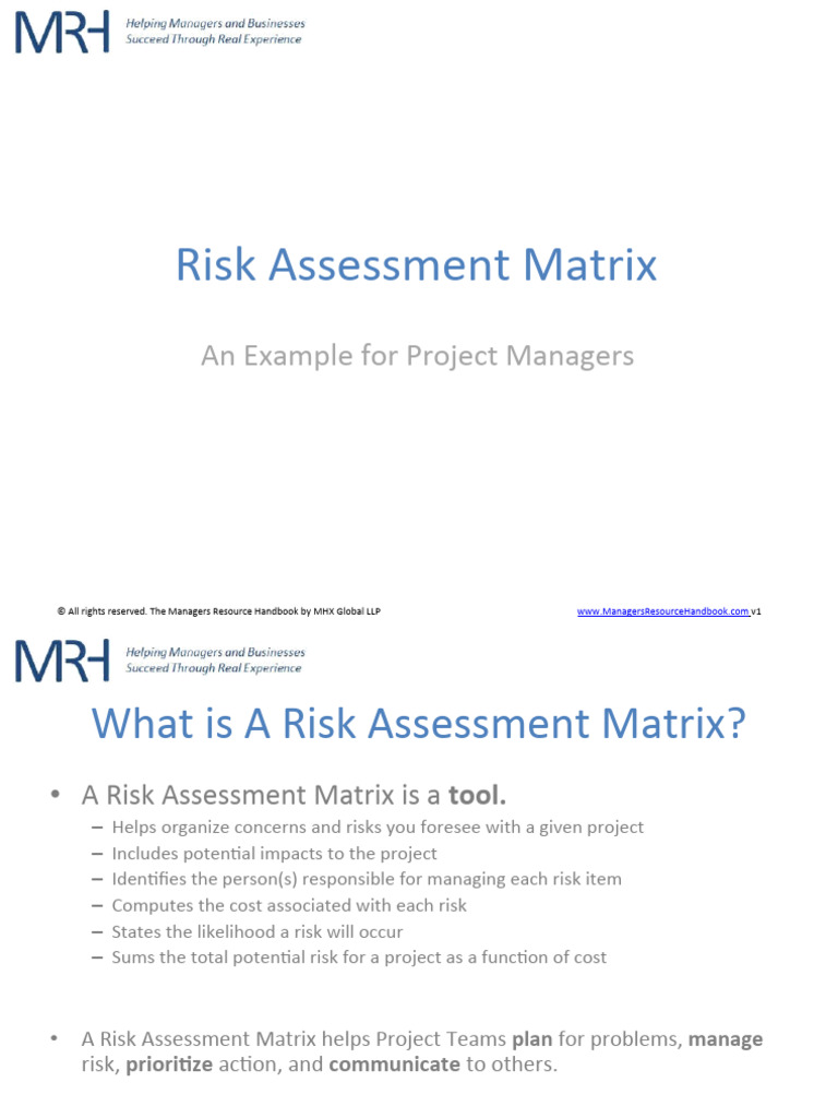 Risk Assessment Matrix Guide | PDF | Risk | Risk Assessment