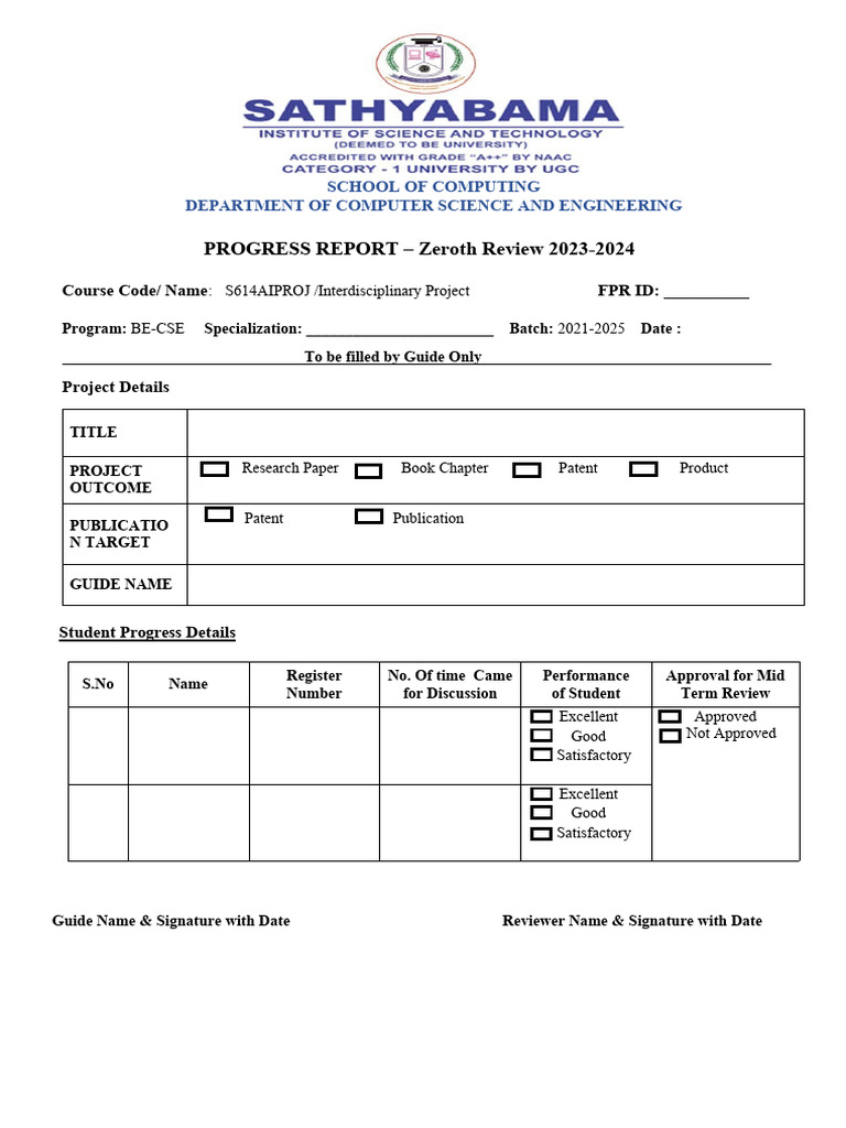 Zeroth Review _ Template | Download Free PDF | Computing