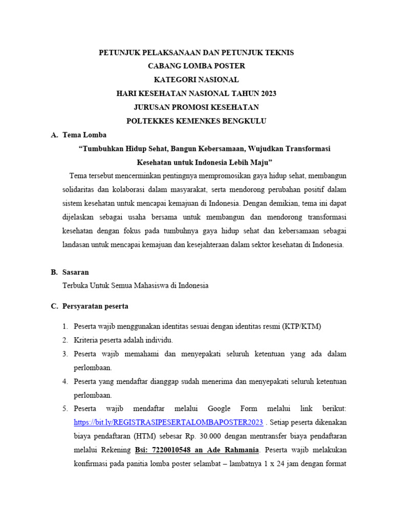 Format Penilaian Lomba Poster Nasional HKN Jurusan Promosi Kesehatan ...