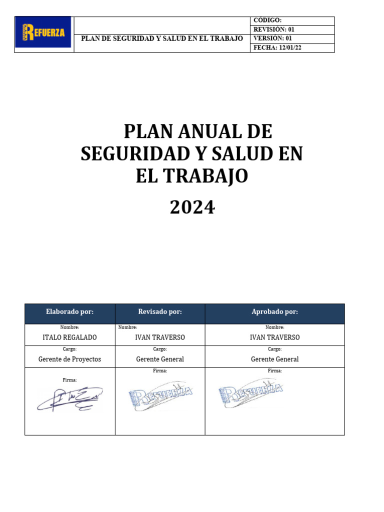 Plan Anual de SST 2024 1 | PDF | Valores | Business