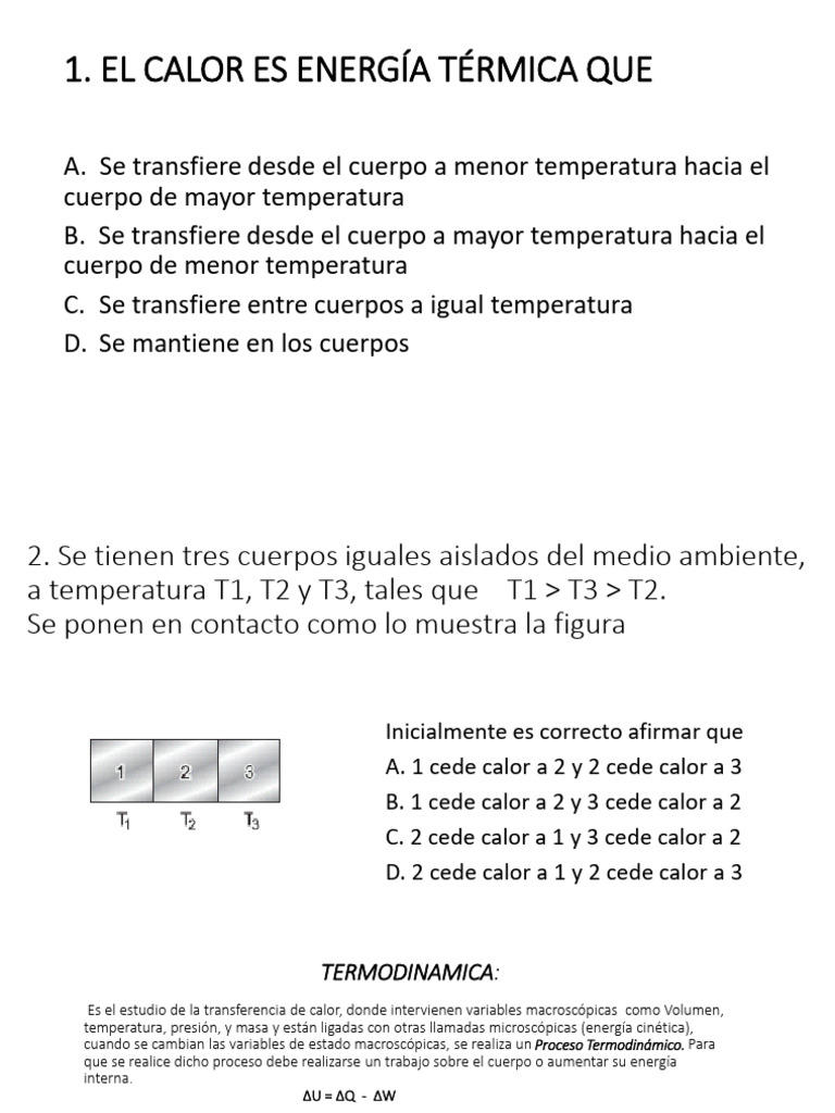 Transferencia de Calor y Temperatura | PDF | Calor | Temperatura