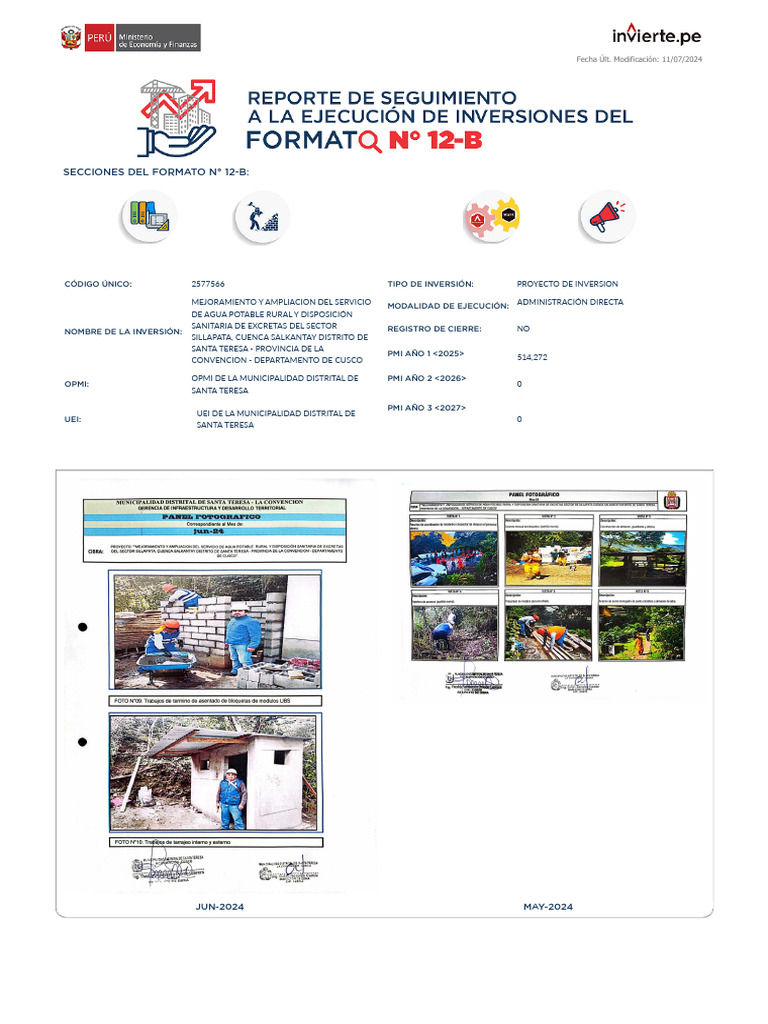 MEF - Portal de Seguimiento | PDF | Agua | Economias