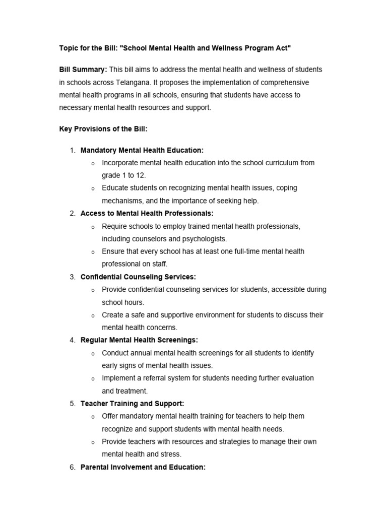 Legislative Bill Ideas For Young MLAs | PDF | Inclusion (Education ...