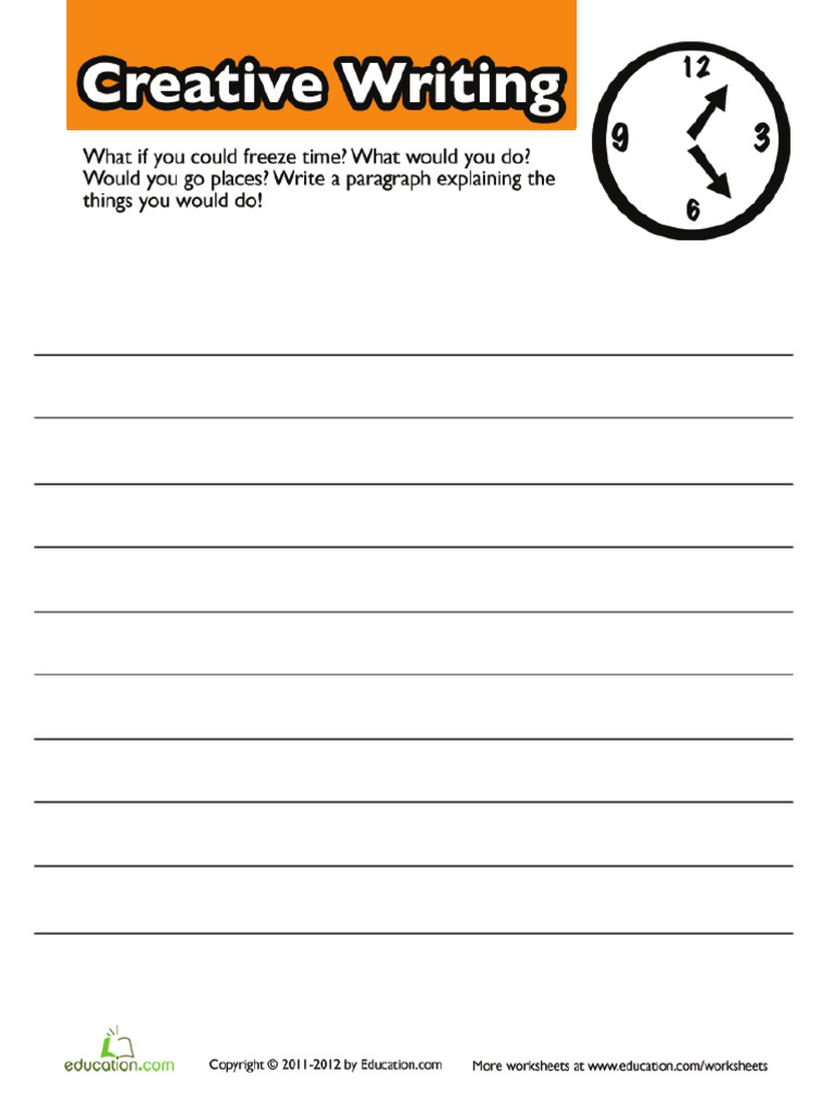 Creative-Writing-For-Kids-9 Freeze Time Creative Writing Sheet | PDF
