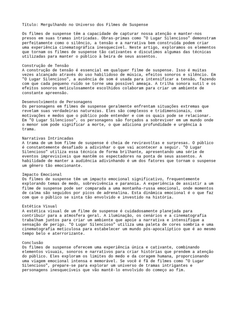 Filmes Antigos | PDF | Narrativa