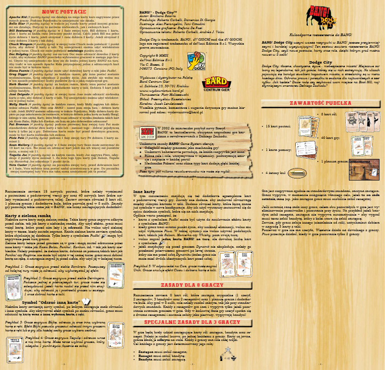 BANG Dodge City Instrukcja | PDF