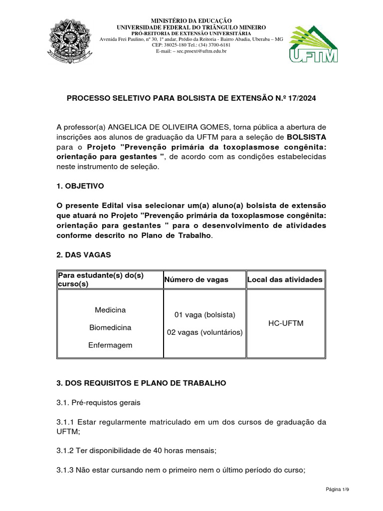 Processo Seletivo N Ordm 17 2 Download | PDF