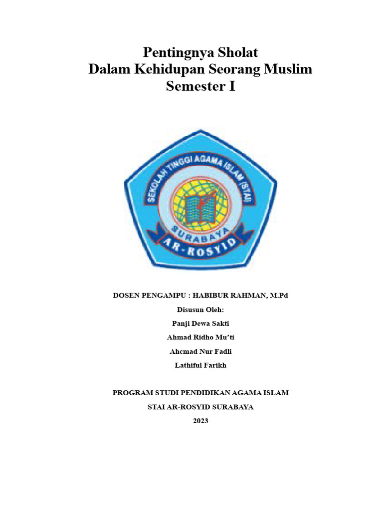 Kelompok 3. Pentingnya Sholat Dalam Kehidupan Seorang Muslim-1 | PDF Kelompok 3. Pentingnya Sholat Dalam Kehidupan Seorang Muslim-1 | PDF