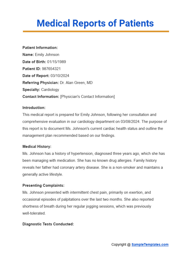 Medical Reports of Patients | PDF | Coronary Artery Disease | Cardiology