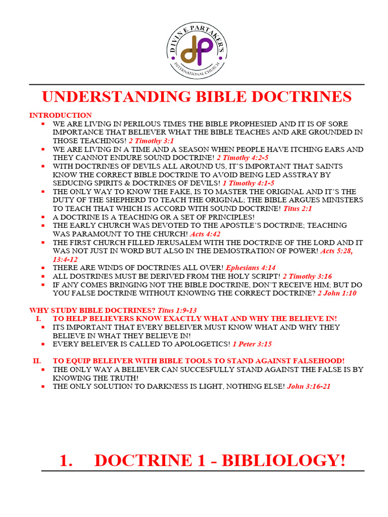 Understanding Bible Doctrines | PDF | Breast Milk | Jesus