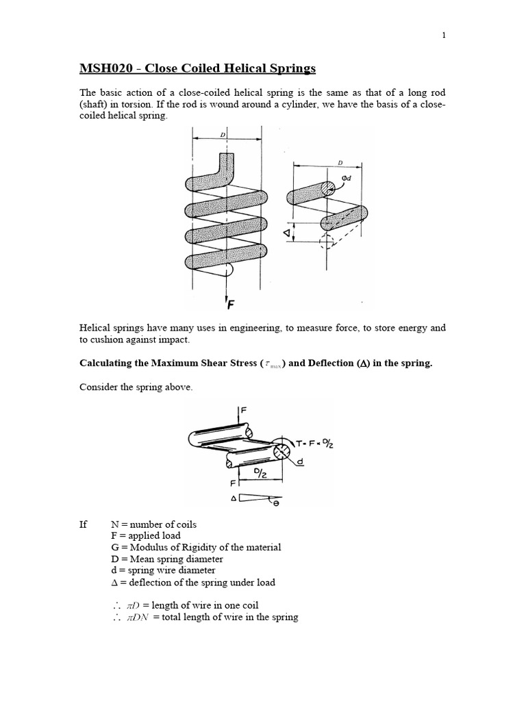 3 Helical Springs 2 | PDF | Stiffness | Mechanical Engineering