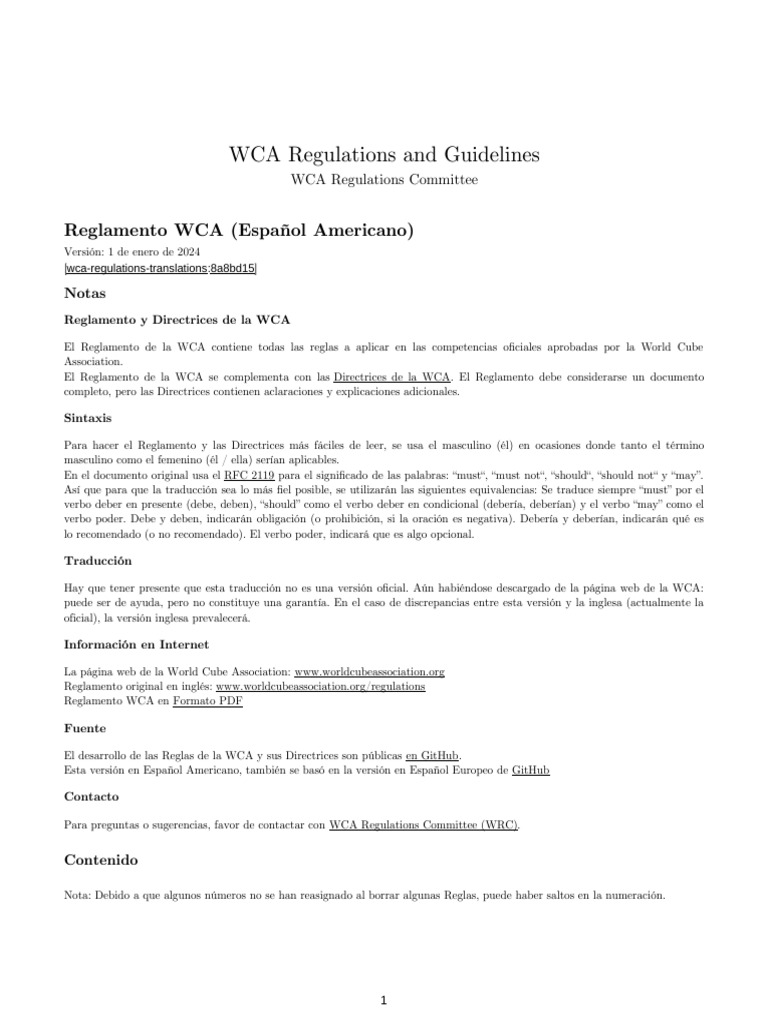 WCA Reglamento y Directrices | PDF | Informática | Tecnología