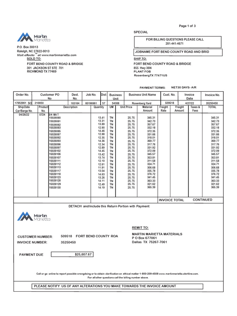 martin-marietta-invoice-template | PDF