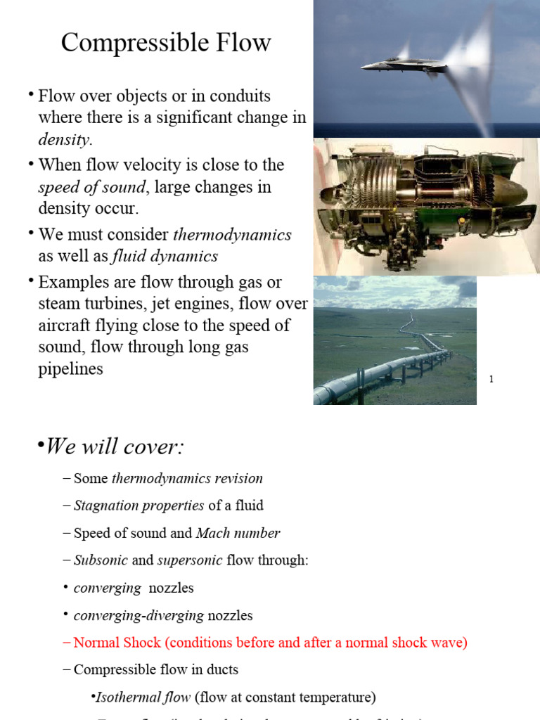 Compressible Flow I | PDF | Fluid Dynamics | Mach Number