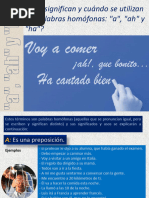 Diferencias entre Ha, A y Ah | PDF | Lingüística | Sintaxis