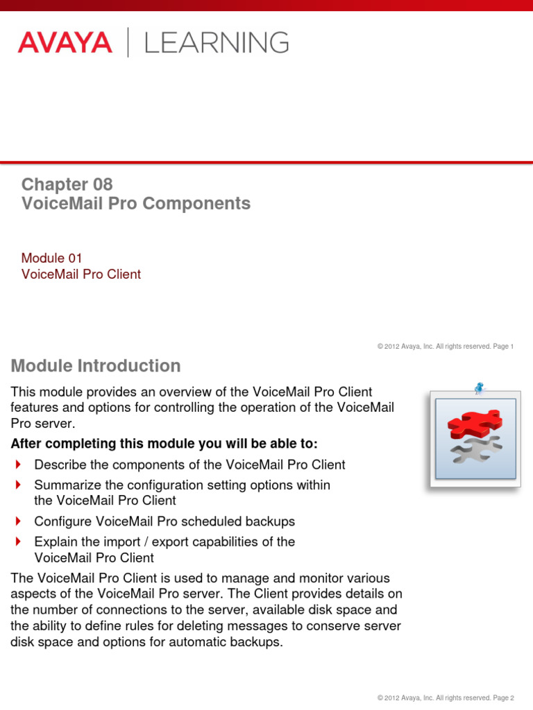 VoiceMail Pro Components | PDF | Voicemail | Server (Computing)