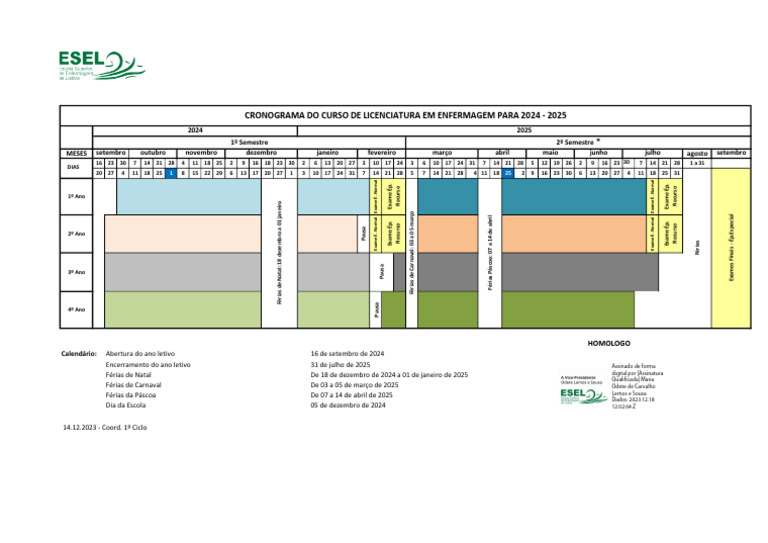 Cronograma CLE 2024 25 Homologado Signed | PDF