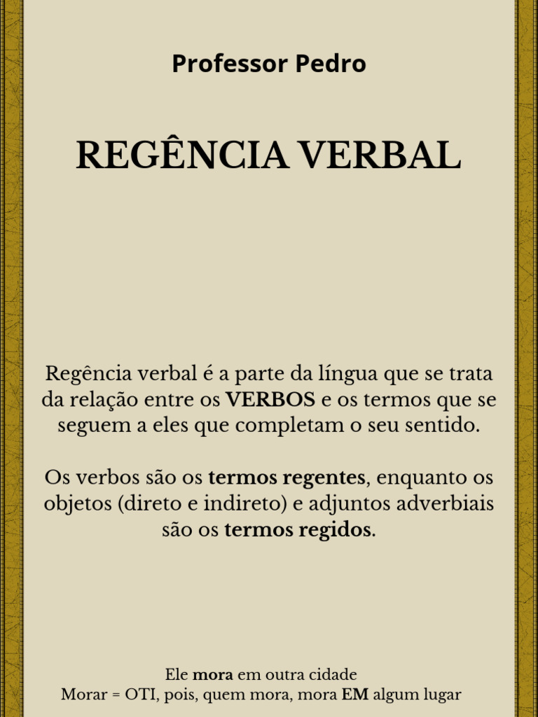 Guia Completo de Regência Verbal | PDF | Preposição e posposição