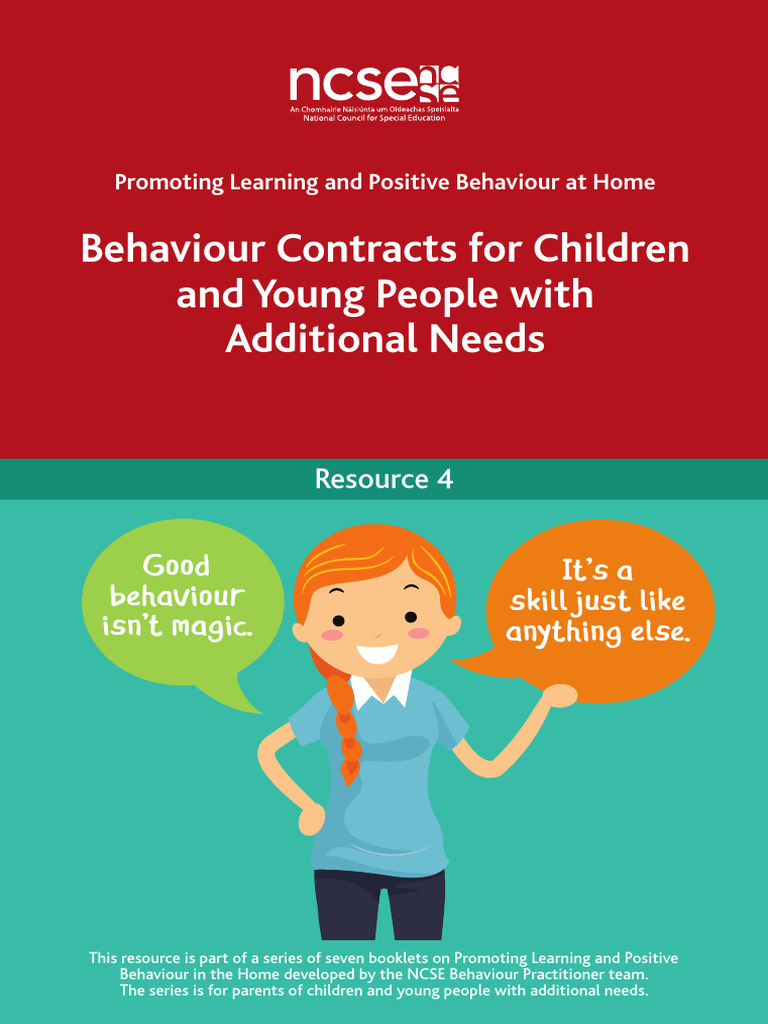 NCSE Resource 4 Behaviour Contracts | PDF | Social Psychology ...