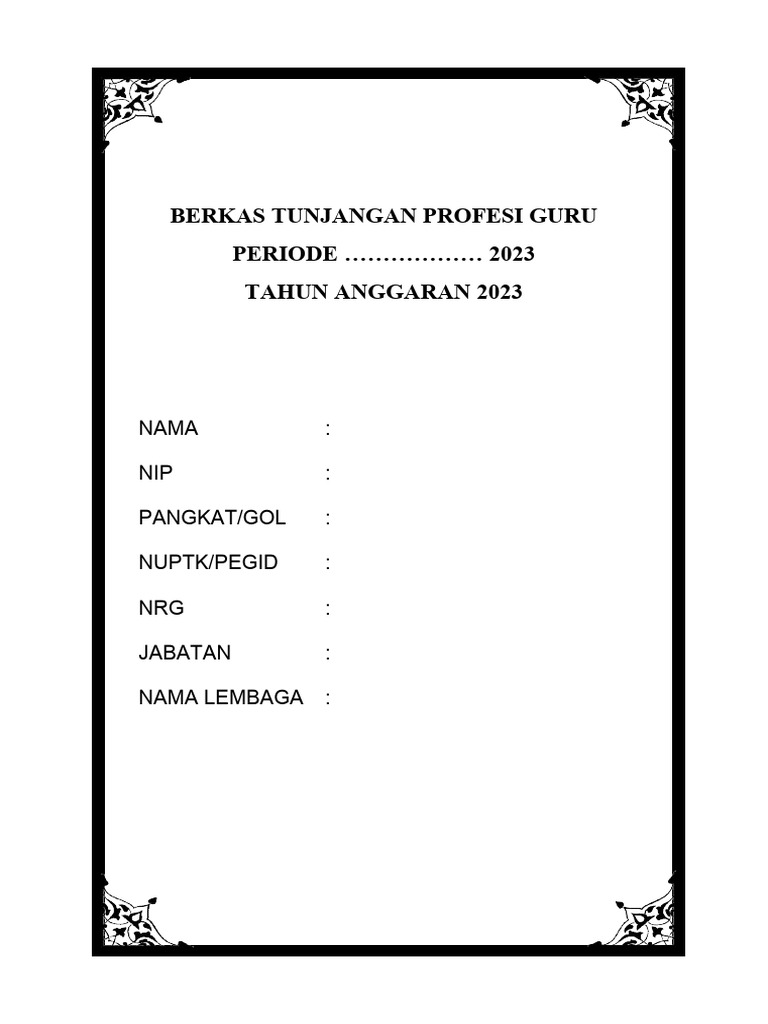 Contoh Cover Dan SPTJM | PDF | Karier & Perkembangan