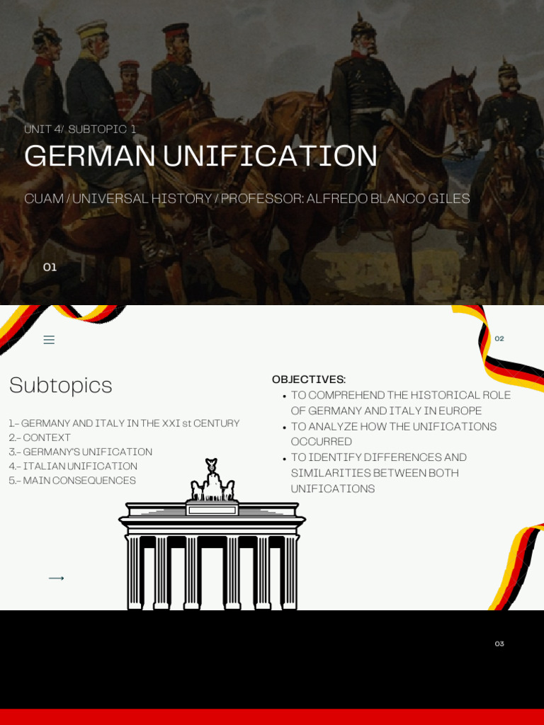 German Unification Unit4 Subtopic1 Univ - History CUAM | PDF | Kingdom ...