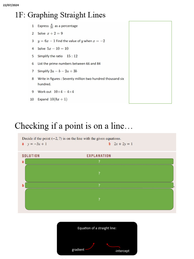 Graphing Straight Lines | PDF | Line (Geometry) | Mathematical Analysis