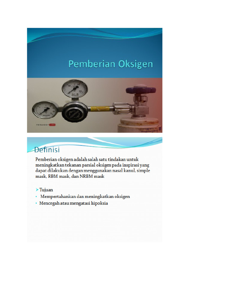 pemasangan oksigen | PDF