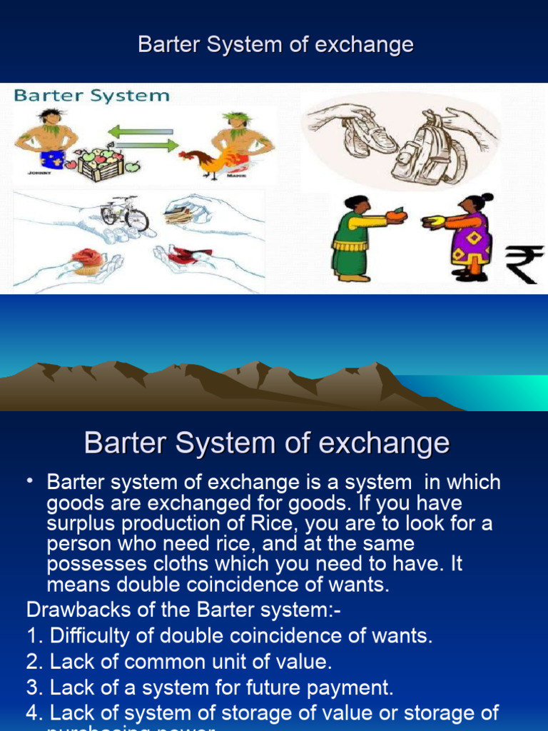Barter System of Exchange | PDF | Business | Finance & Money Management