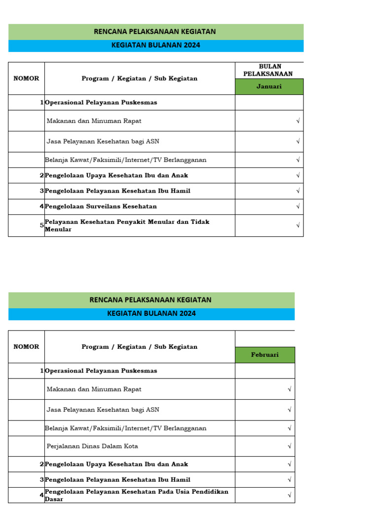 RPK Bulanan 2024 | PDF | Pengembangan Diri | Kesehatan Holistik