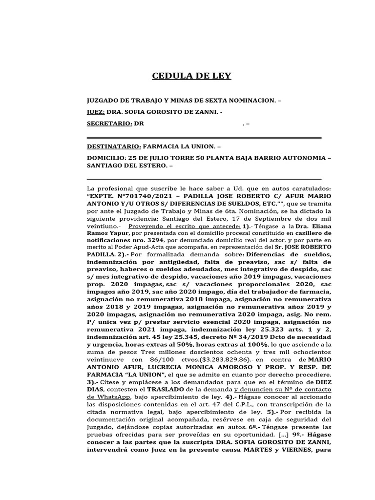 Cedula de Ley | PDF | Gobierno