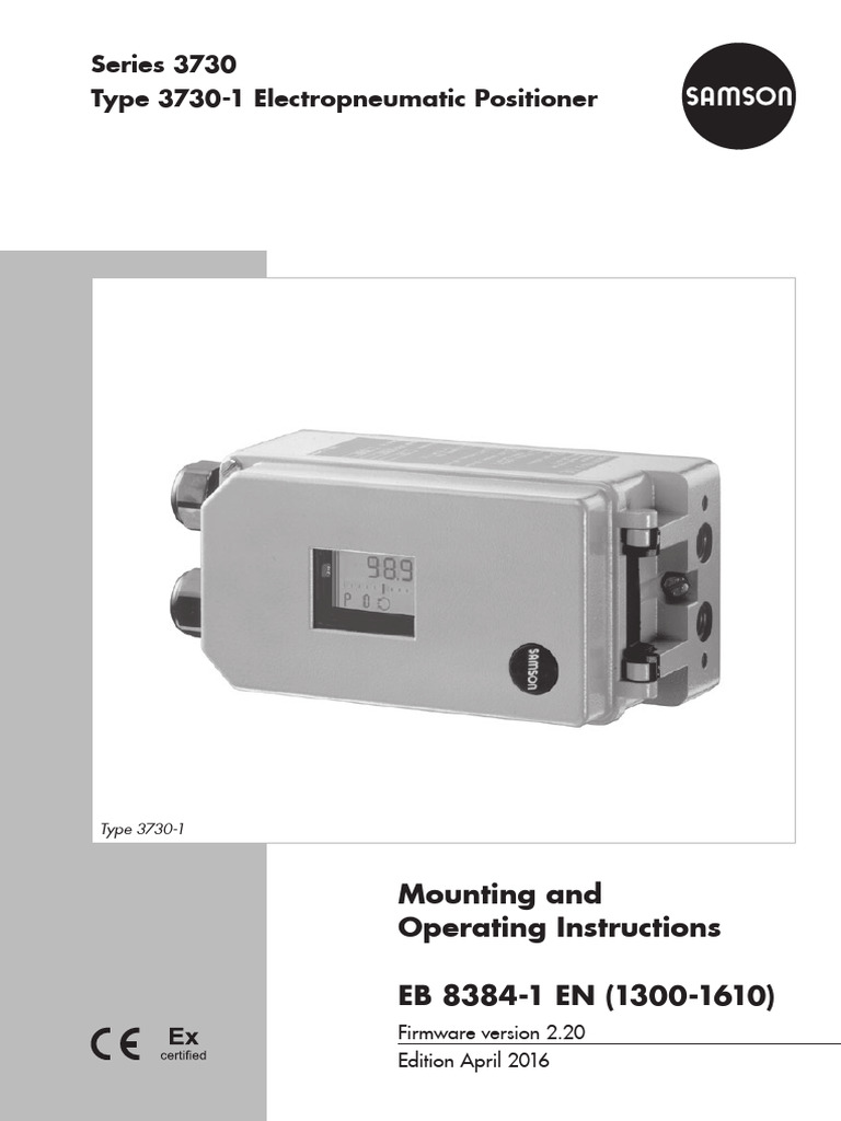3730 1MN | PDF | Valve | Actuator