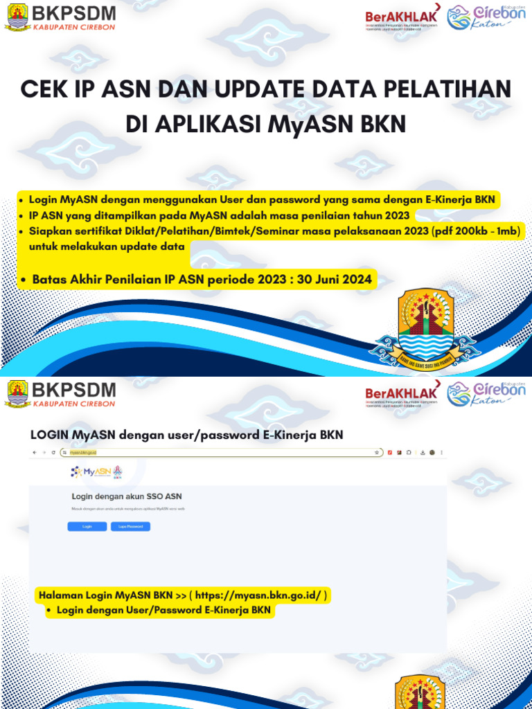 Tutorial Input Sertifikat Pelatihan - Seminar Dan Cek IP ASN Di MyASN BKN | PDF