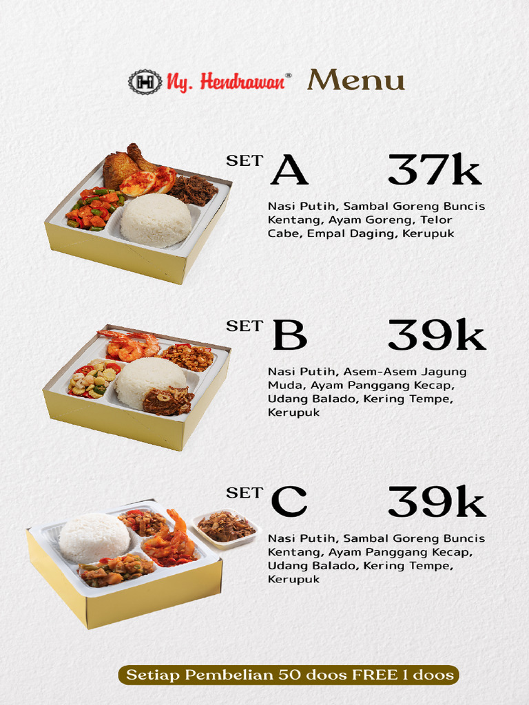 Menu Ny Hendrawan 1 Maret | PDF
