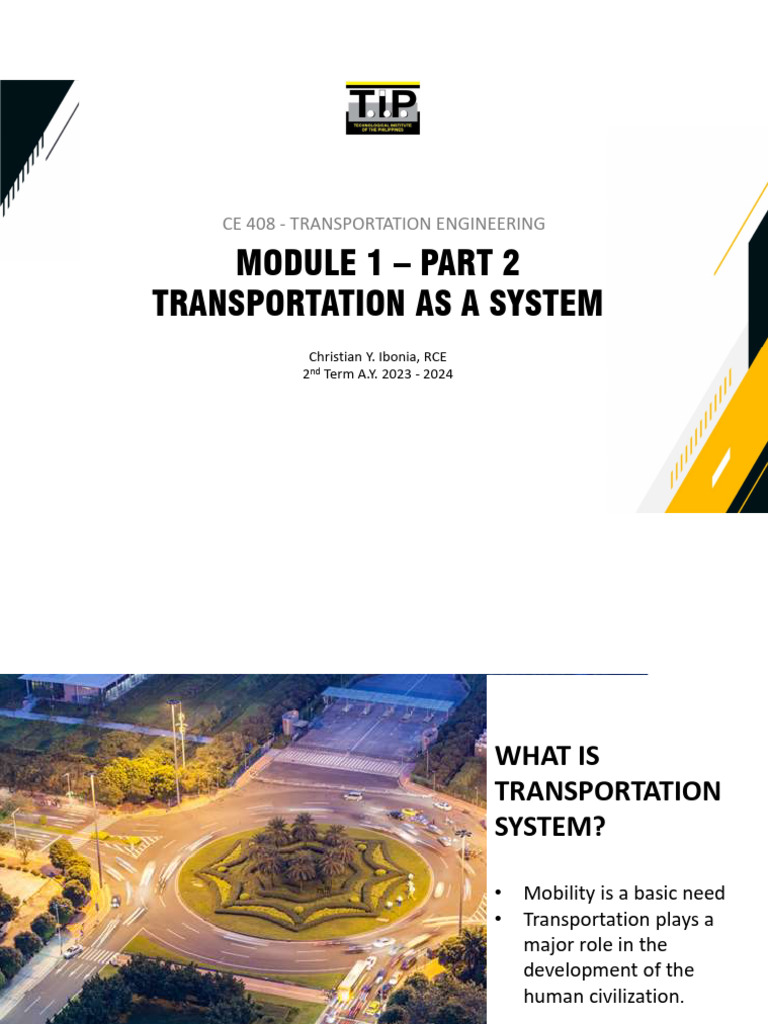 Ce 408 - Module 1 (Part 2) | PDF | Transport | Public Transport