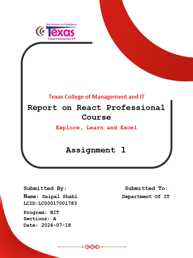 Professional Courese Report | PDF | Html | Java Script