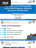Philippine Standard Industrial Classification | PDF