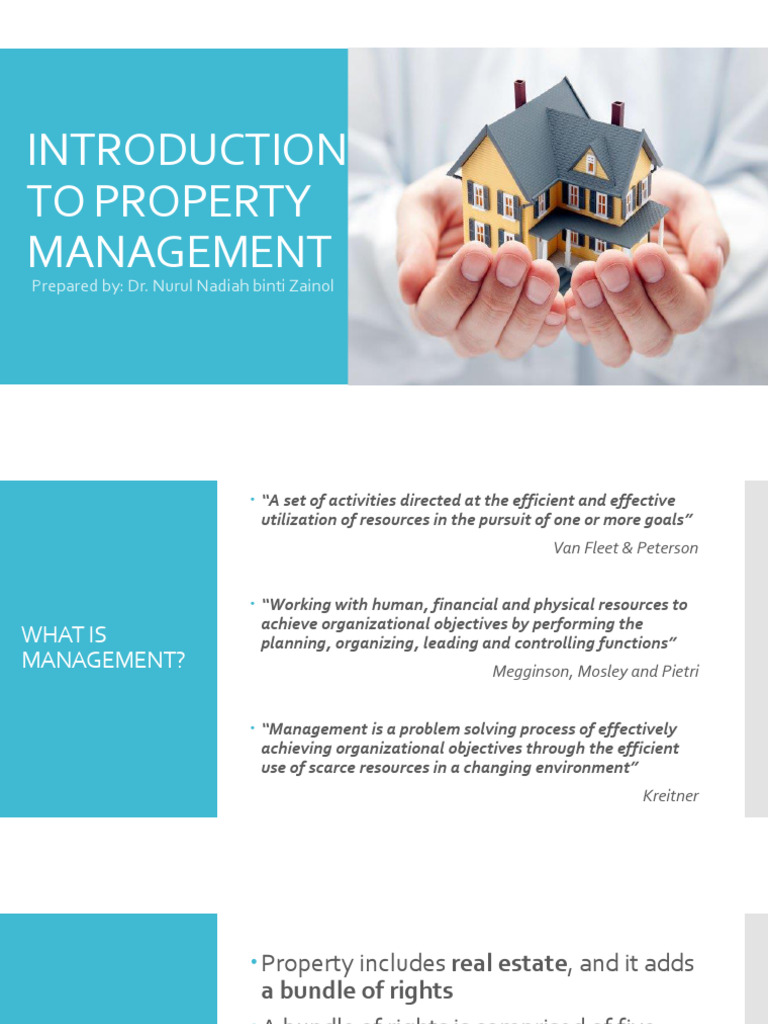 Topic 1 - 1 Introduction To Property Management | PDF | Leasehold ...