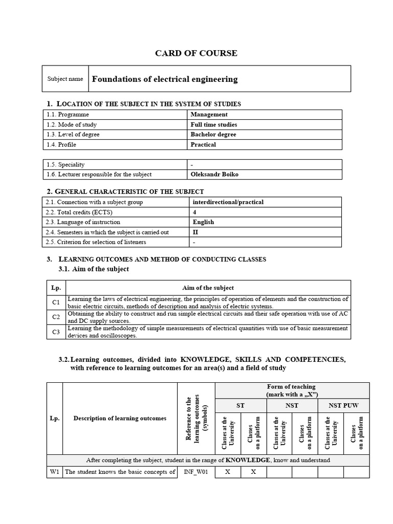 Electrical Engineering for Managers | PDF | Electrical Network ...