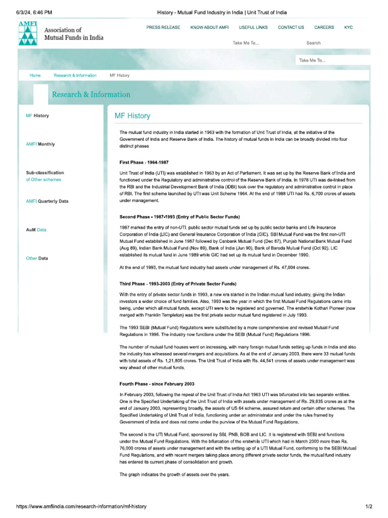 MF History | PDF